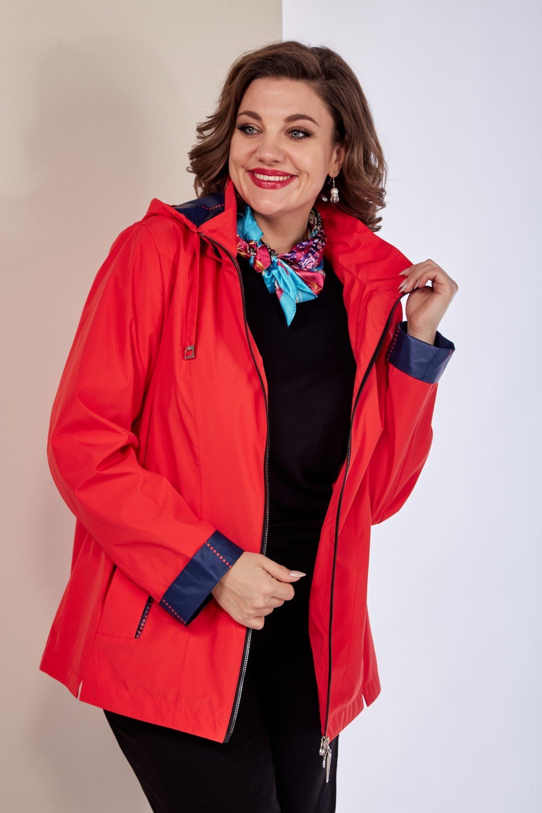 Куртка 2143 красный Shetti купить - 7% скидка | в наличии